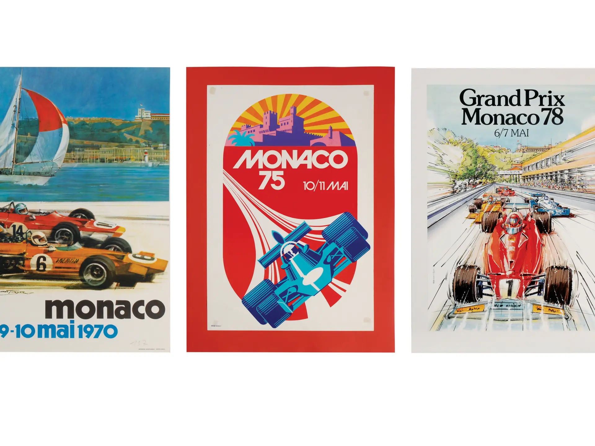 COMPLETE RUN OF 1970s MONACO GRAND PRIX POSTERS | Ferrari – Leggenda e ...