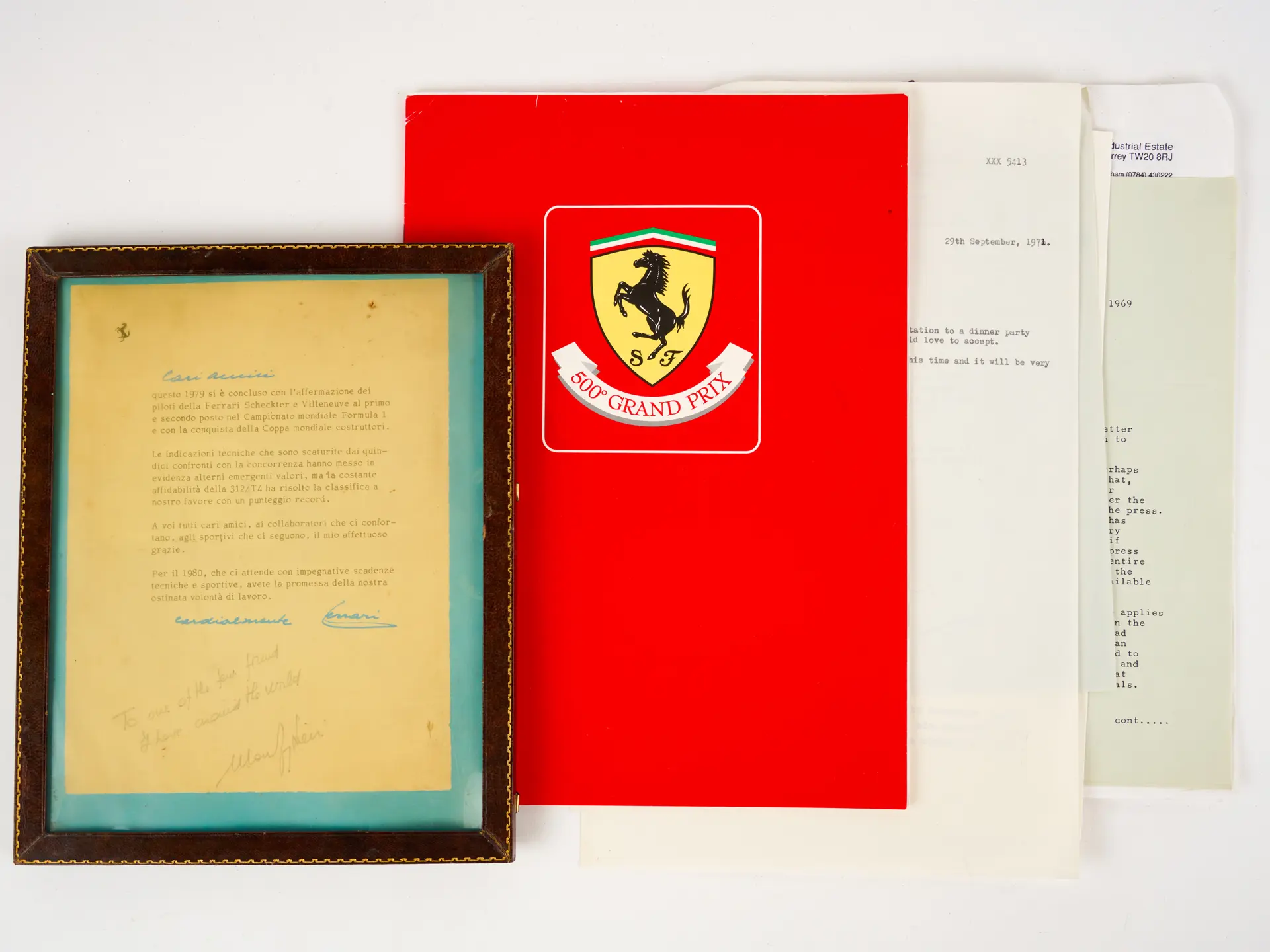 Signed Letter from Enzo Ferrari and Mauro Forghieri | The February ...
