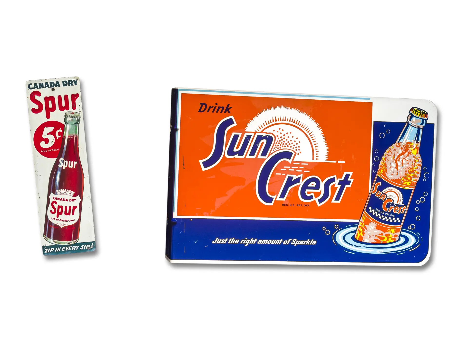 Suncrest and Canada Dry Tin Signs | THE MITOSINKA COLLECTION | RM Sotheby's