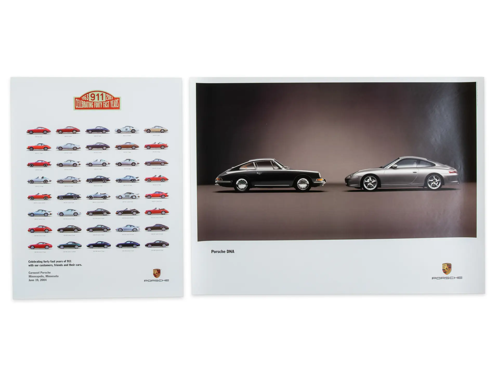 "Porsche DNA" and "911 Celebrating Forty Fast Years" Advertising ...