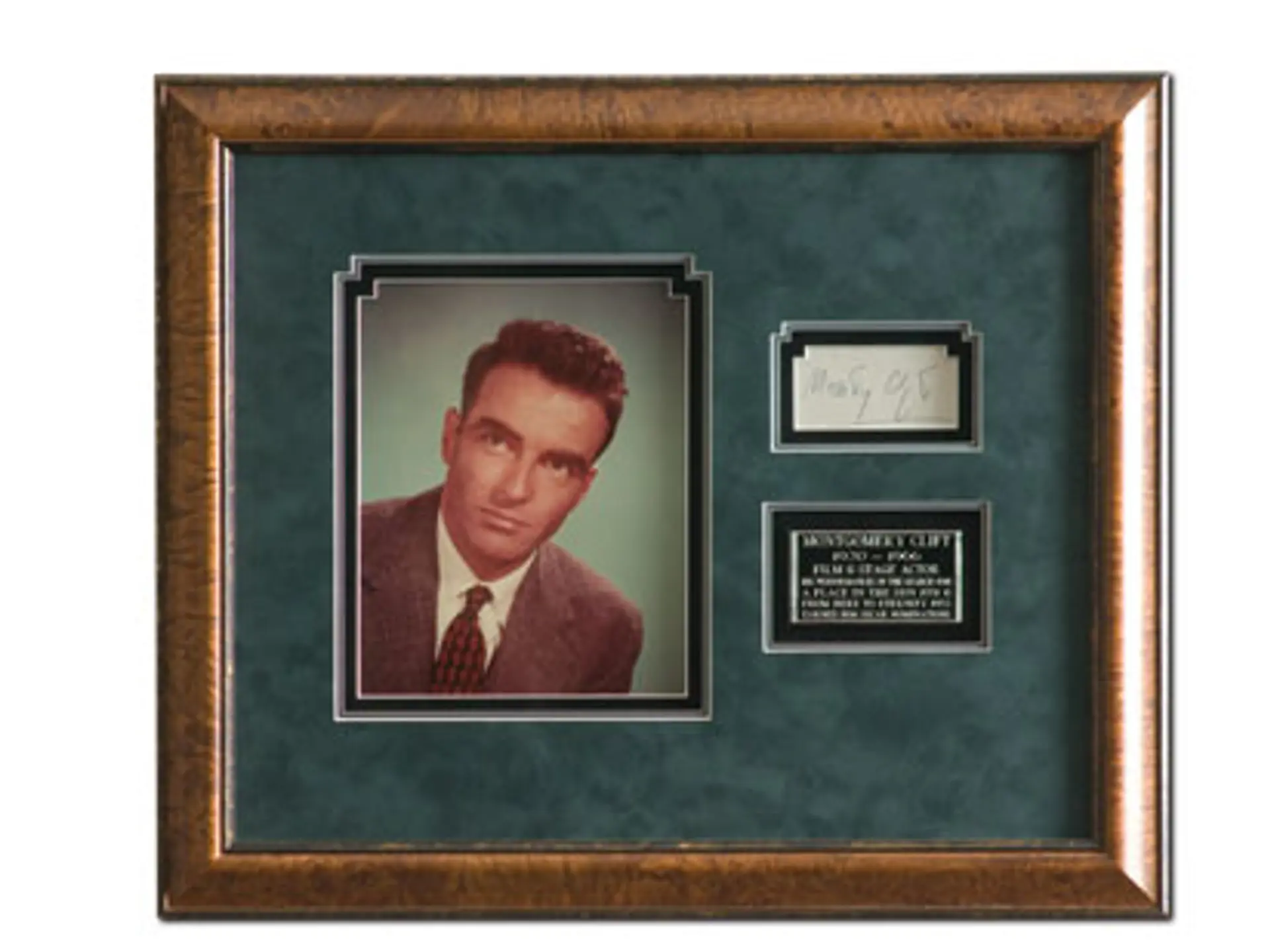 Montgomery Clift Autograph Display | The Astor Collection | RM Sotheby's