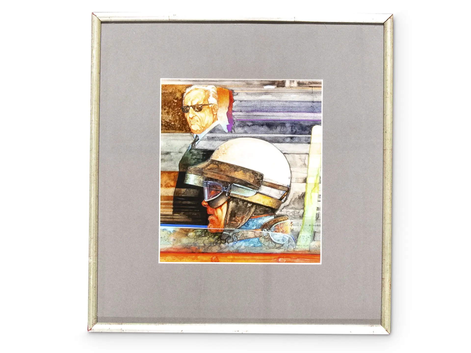 Enzo Ferrari Painting by Hector Luis Bergandi | The Cohen Collection ...