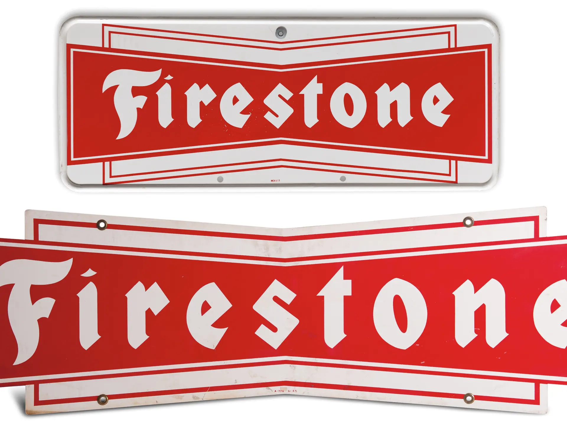 Two Firestone Signs | The Dingman Collection 2012 | RM Sotheby's
