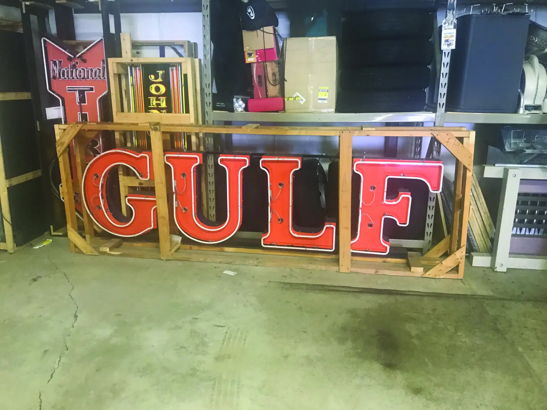 Neon Gulf letters sign | Auburn Fall 2017 | RM Sotheby's