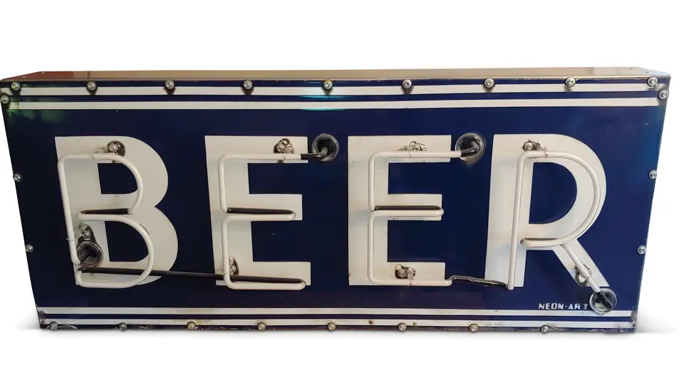 BEER Neon Porcelain Sign | Auburn Fall 2019 | RM Sotheby's