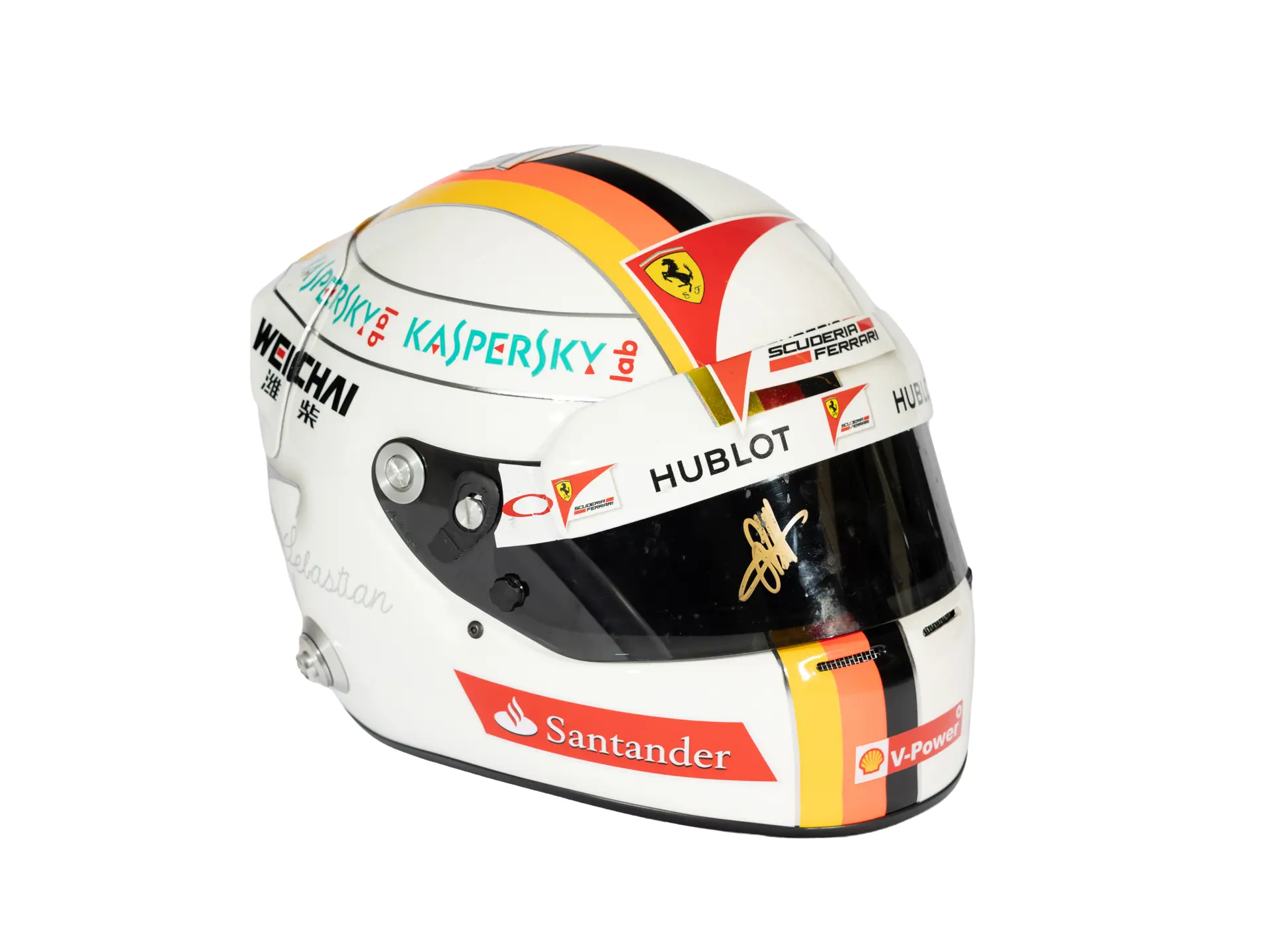 2017 Sebastian Vettel Scuderia Ferrari Arai Signed Visor on Replica ...
