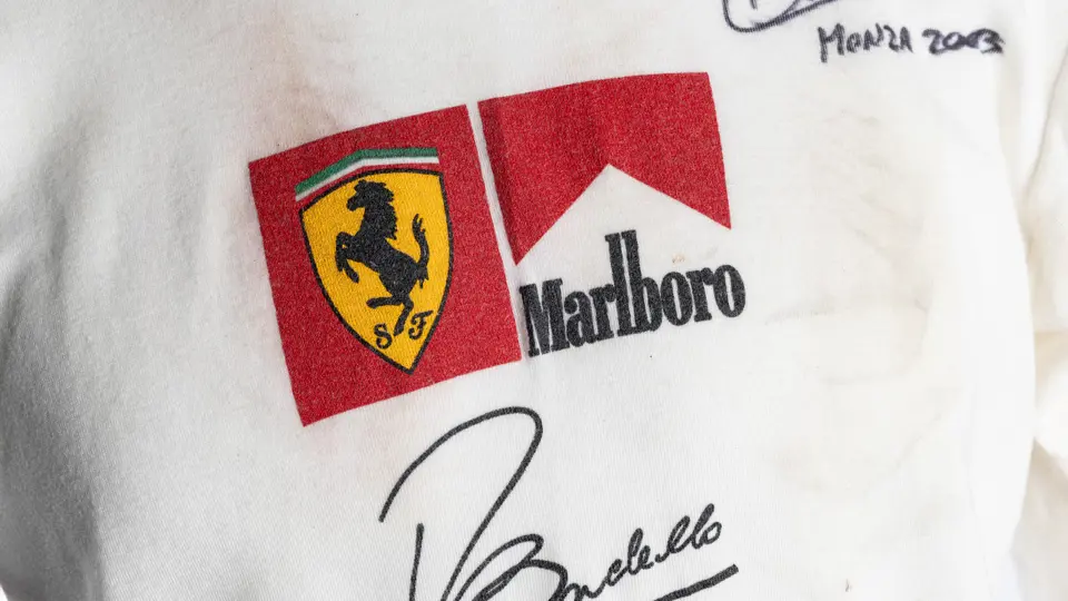 2003 Rubens Barrichello Scuderia Ferrari Formula 1 Nomex Signed ...