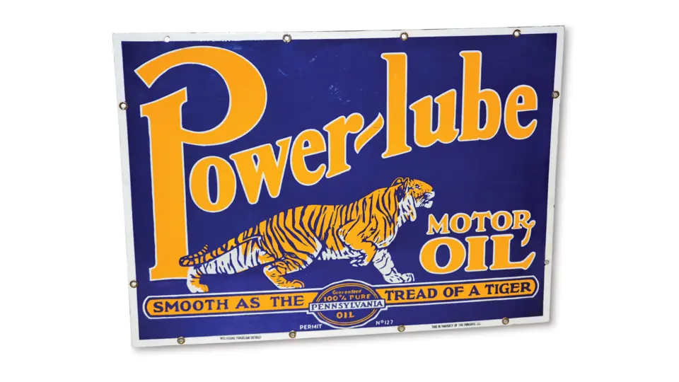 Power-Lube Motor Oil with Logo Sign | Auburn Spring 2019 | RM Sotheby's