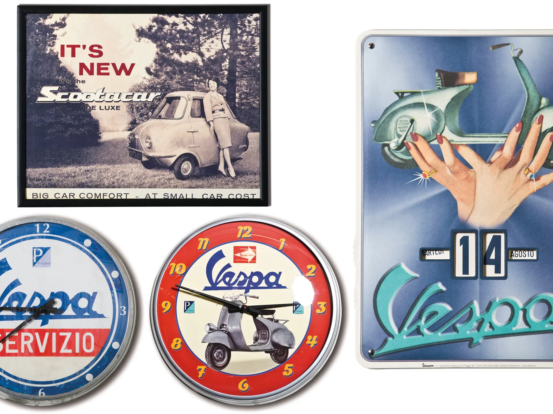 Vespa Clocks, Calendars, and Microcar Ads | The Bruce Weiner Microcar ...