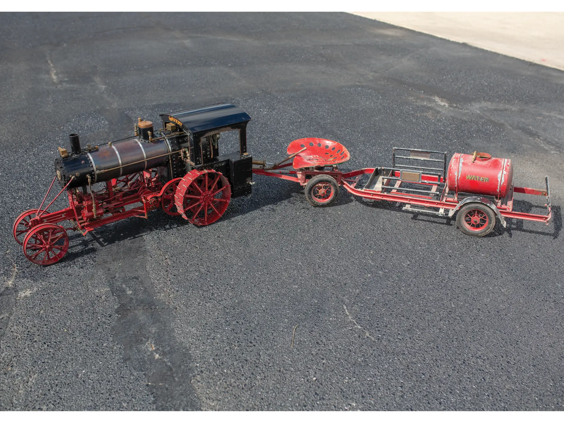 Avery Tractor Live Steam Engine, Seat, and Tank Car | Hershey 2018 | RM ...