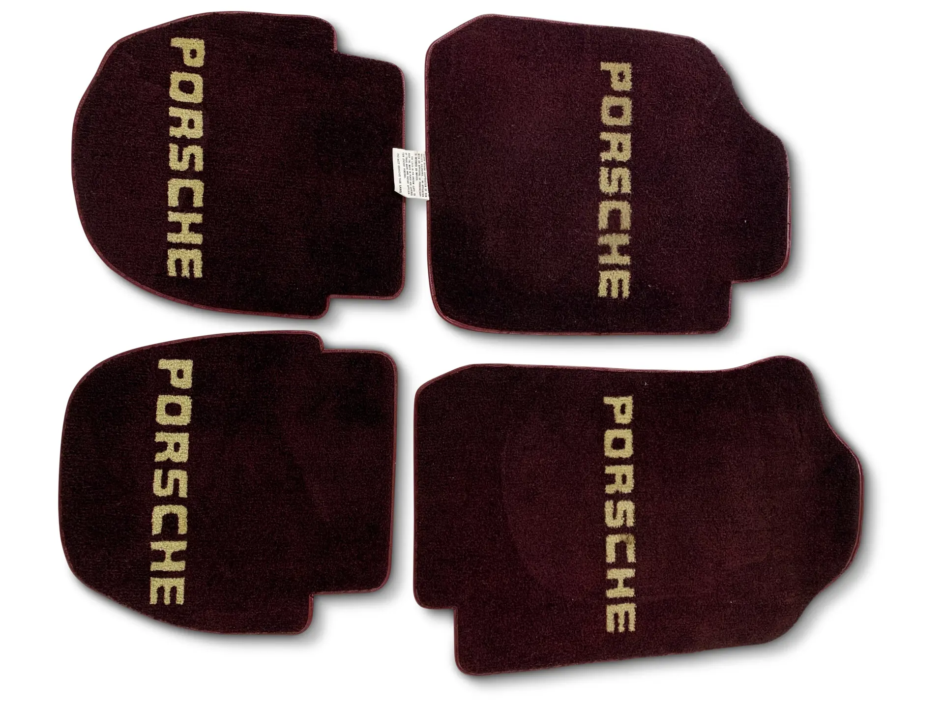 Four Burgundy Porsche Floor Mats | The White Collection | Online | RM ...