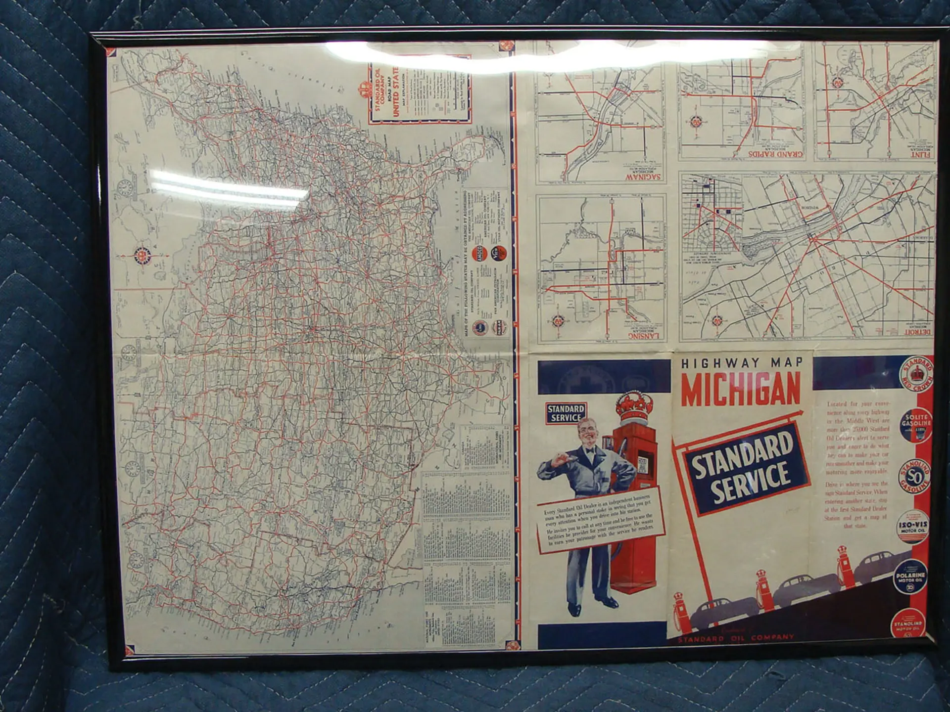 Original Standard Michigan Map 1935 | Auburn Spring 2014 | RM Sotheby's
