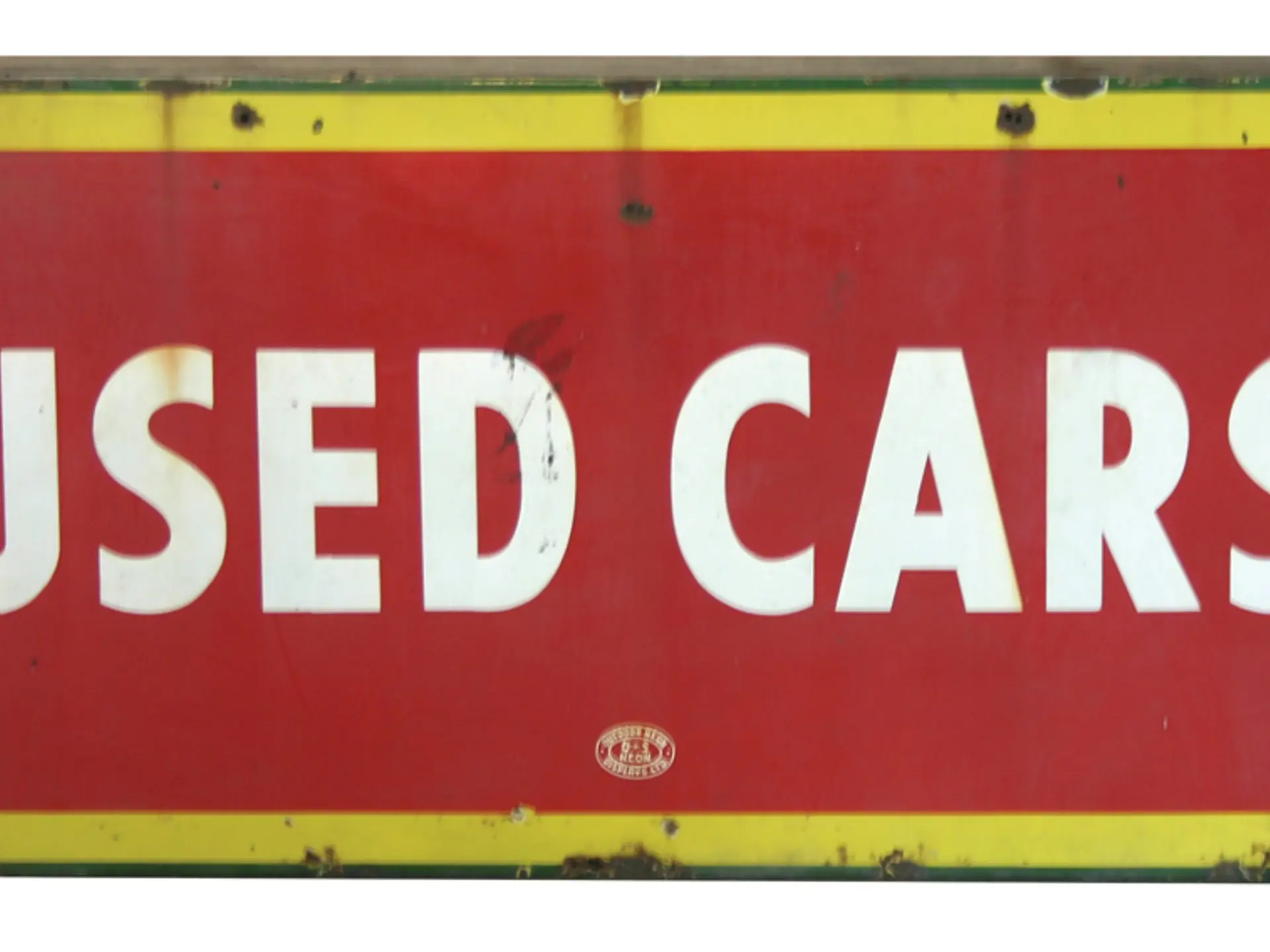 USED CARS SIGN | Private Collection of Tom & Marlene Stackhouse | RM ...