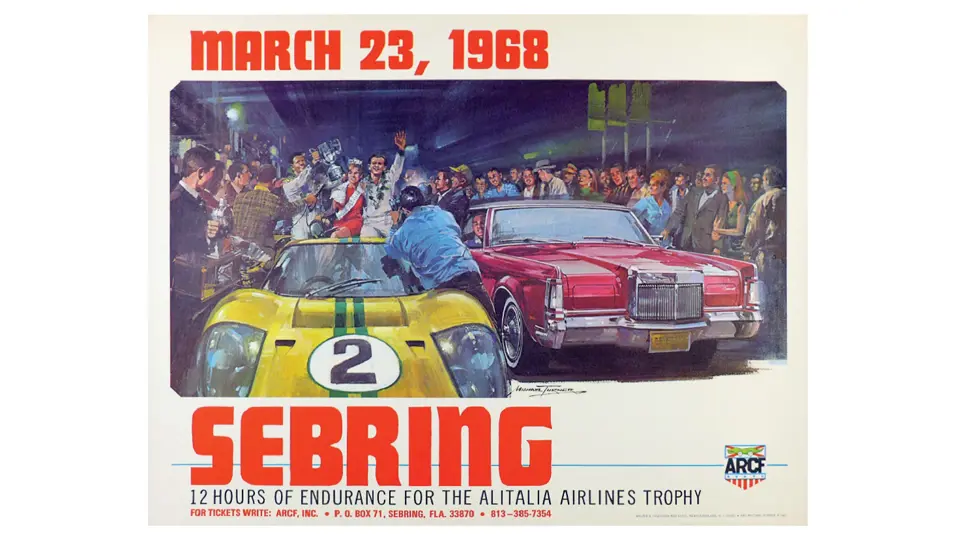 Sebring, 12 Hours of Endurance, 1968 | Original Racing Posters, 1925 ...