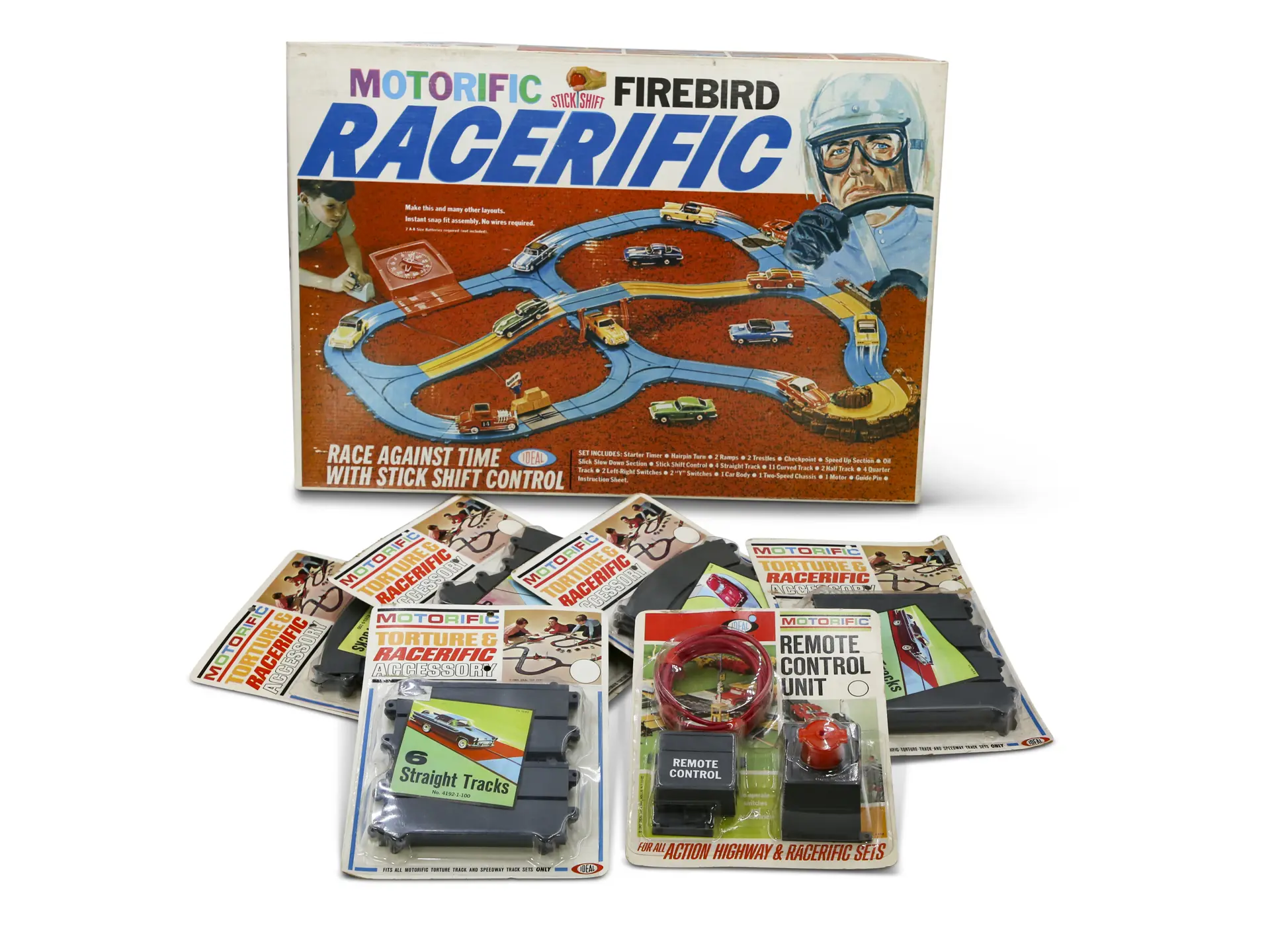 Ideal Motorific Firebird Racerific Track Set and Accessories | Handle ...