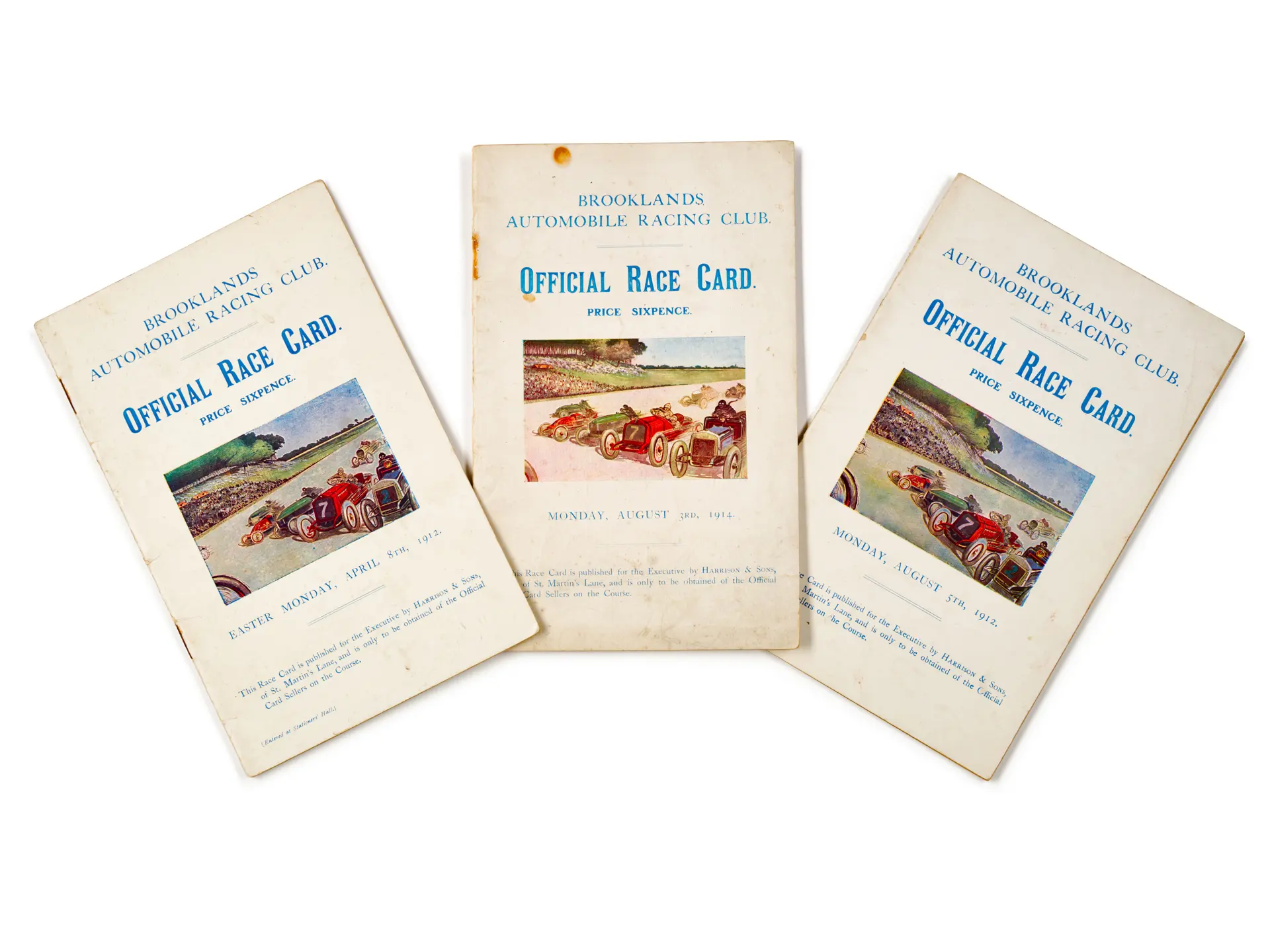 Three Race Cards from Brooklands, 1912 and 1914 | London 2024 | RM ...