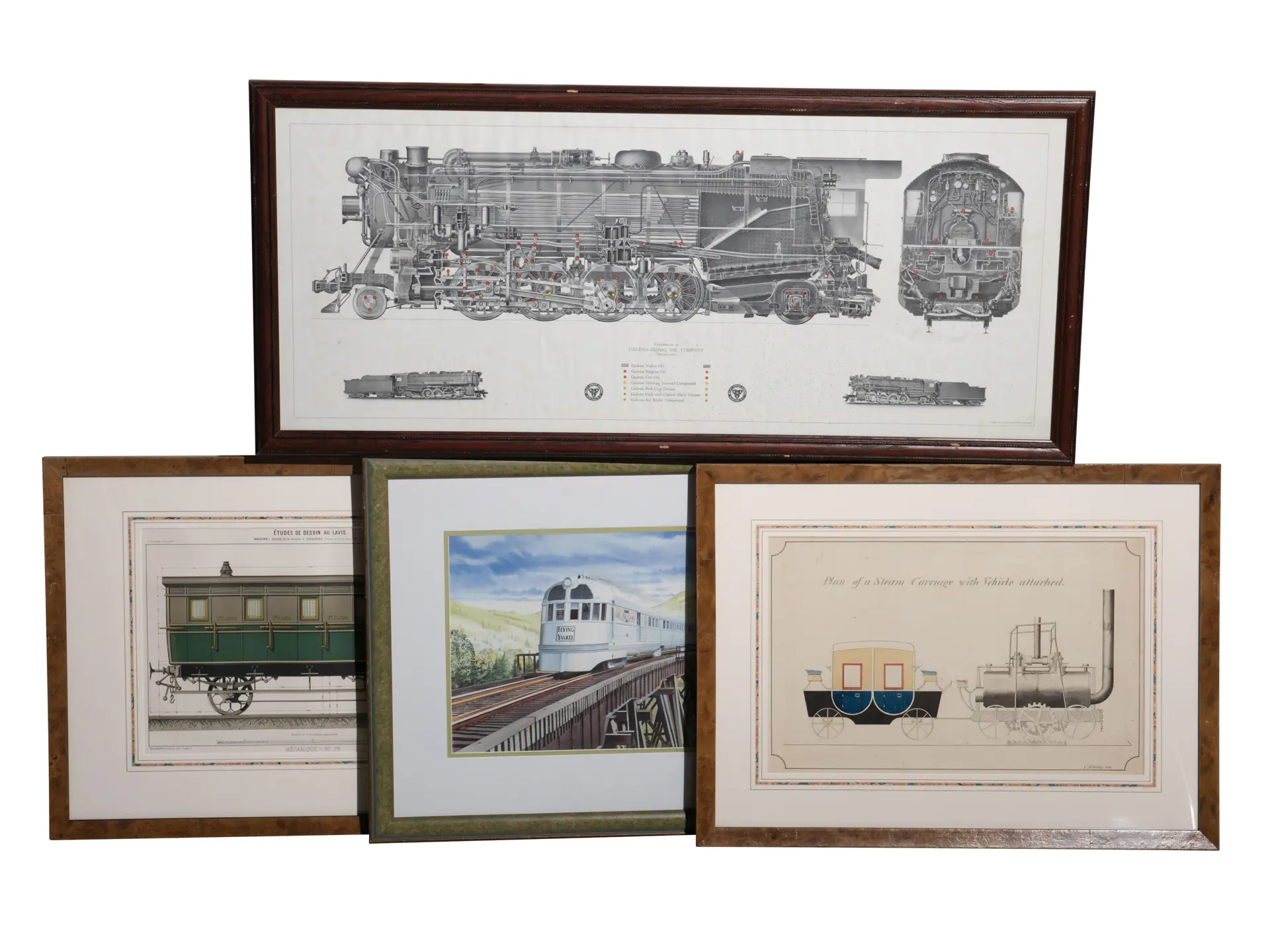 Assorted Locomotive Pictures, Framed | The Dingman Collection | RM ...
