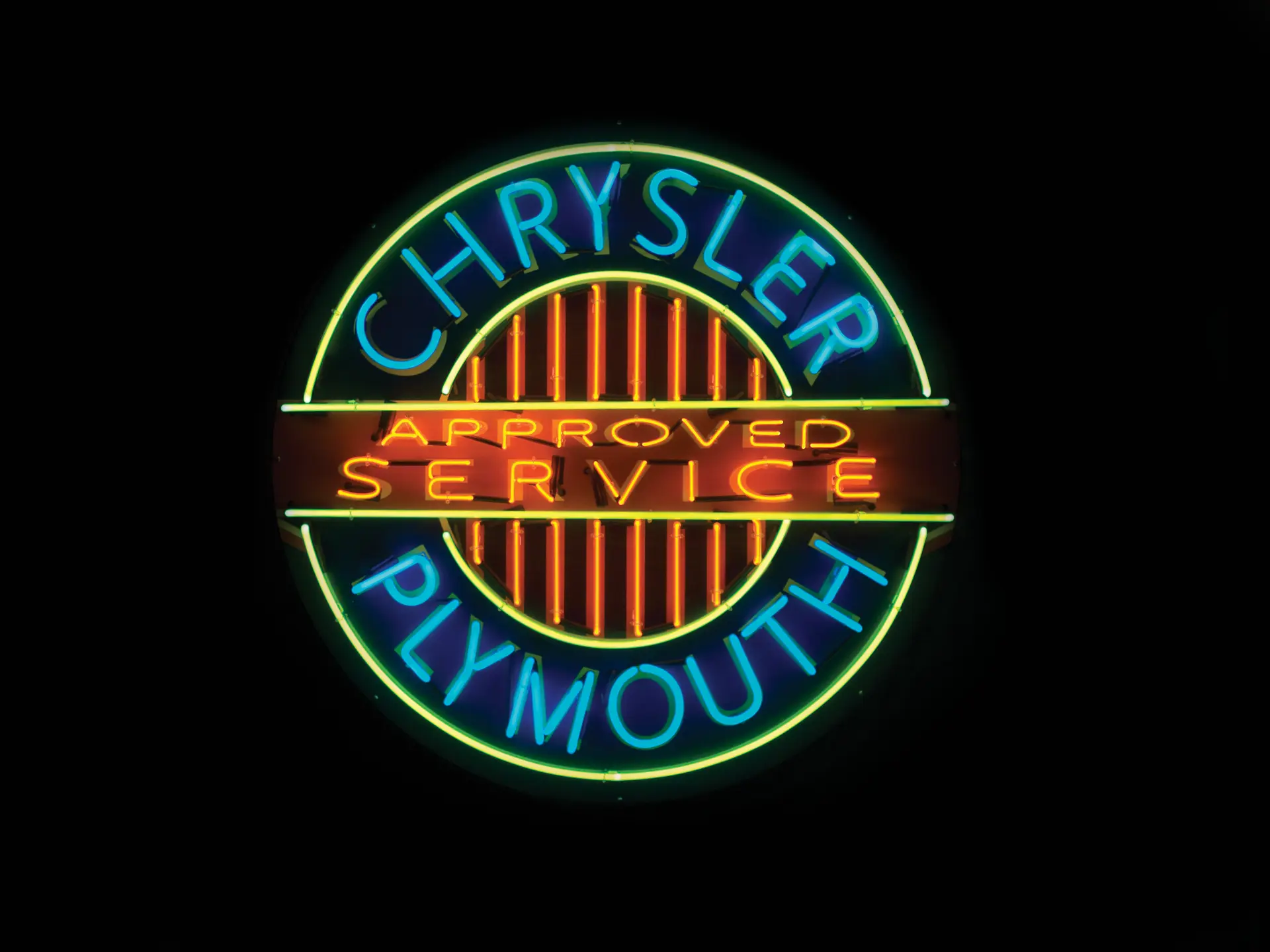 Chrysler Plymouth Approved Service Neon Sign | The Astor Collection ...