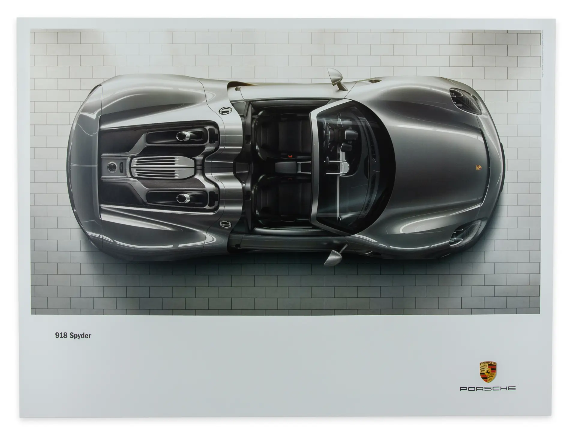 Porsche 918 Spyder Advertising Poster | The White Collection | Online ...