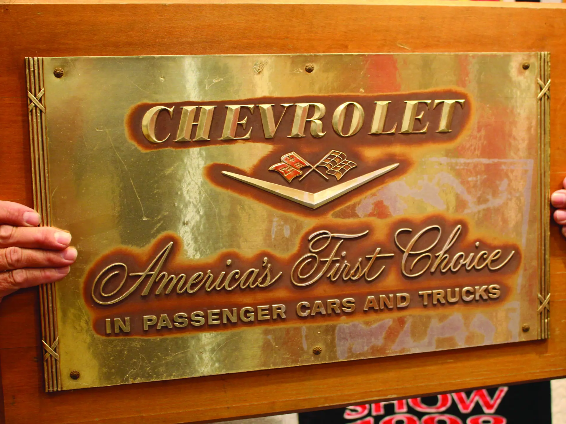 A Chevrolet "Americas First Choice," metal plaque. | Auburn Spring 2017 ...