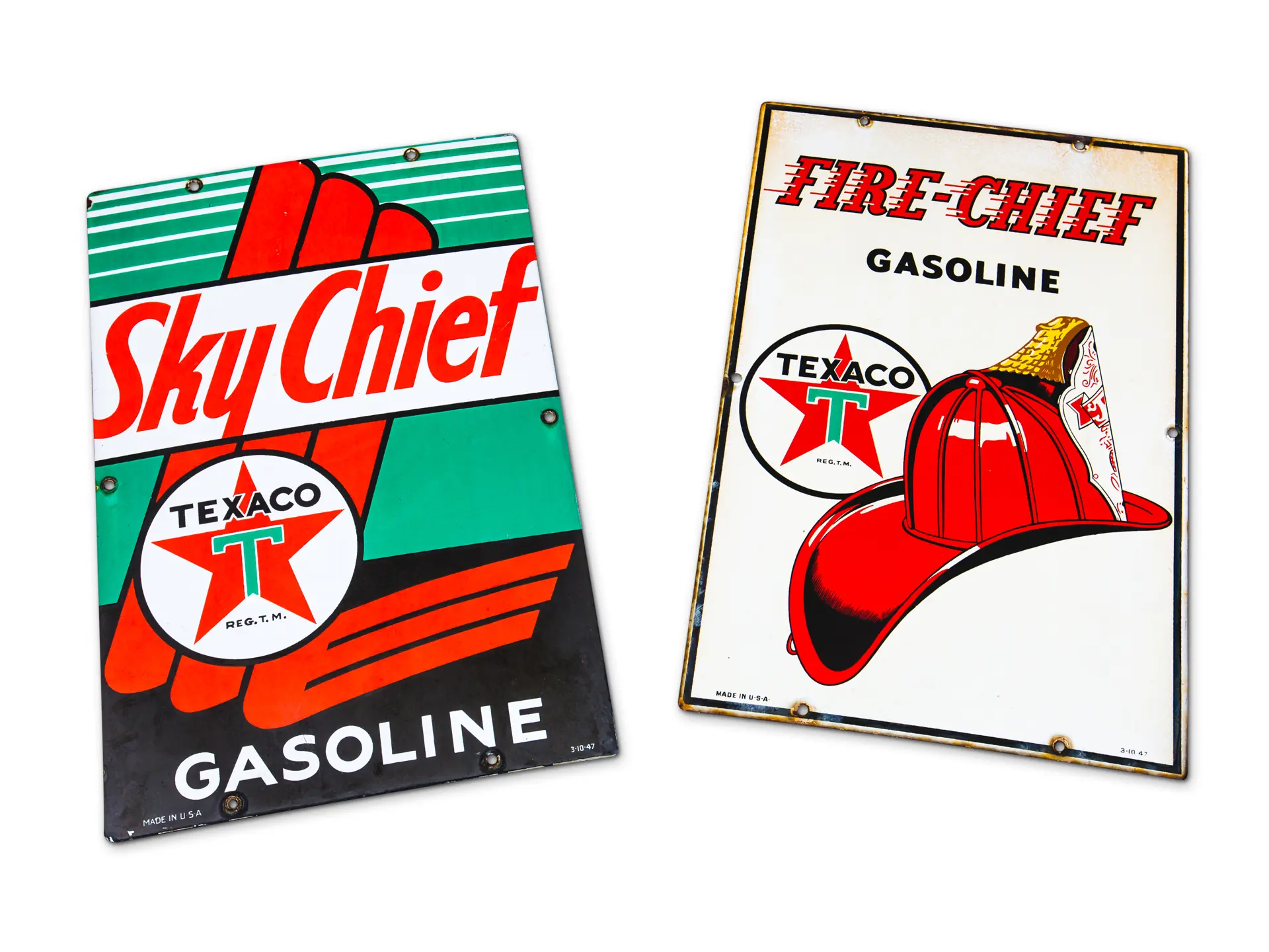 Texaco Fire Chief and Sky Chief Signs | Auburn Spring 2019 | RM Sotheby's