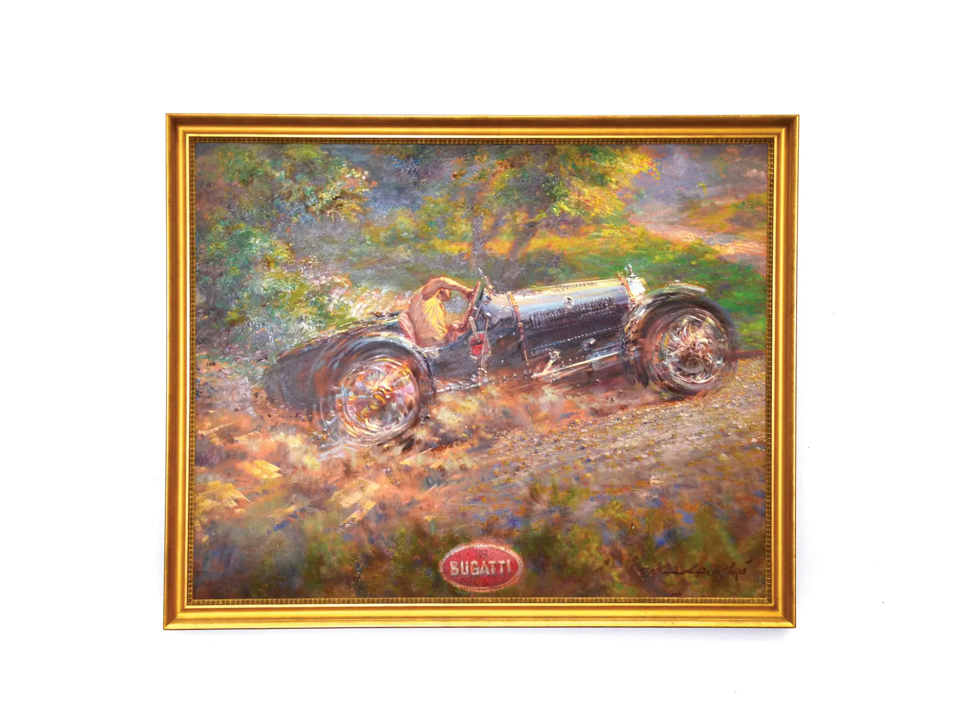 Alfredo de la Maria; Bugatti type 37 painting, oil on canvas. | Hilton ...