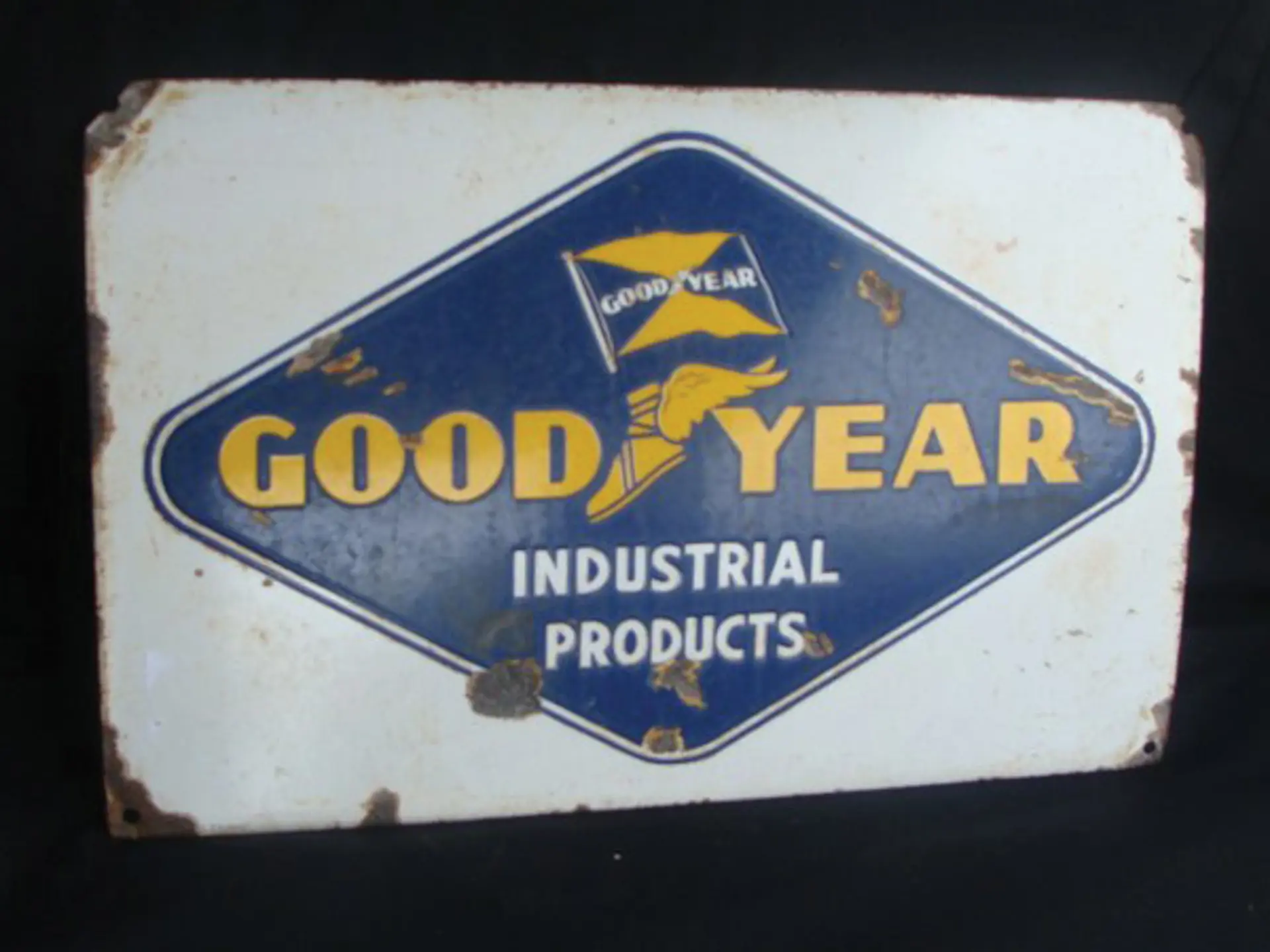 Unique Original Goodyear Industrial Porcelain Sign (13.5 x 22) | Auburn ...