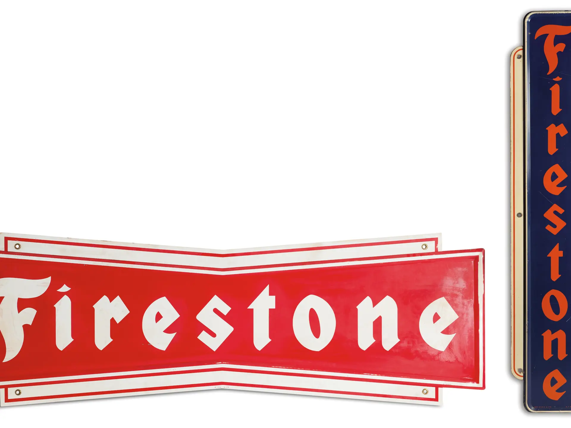 Two Firestone Signs | The Dingman Collection 2012 | RM Sotheby's