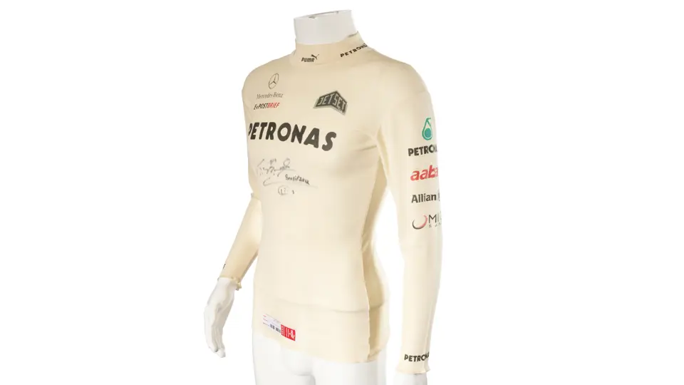 2012 Michael Schumacher Mercedes-Benz Formula 1 Puma Nomex Signed ...
