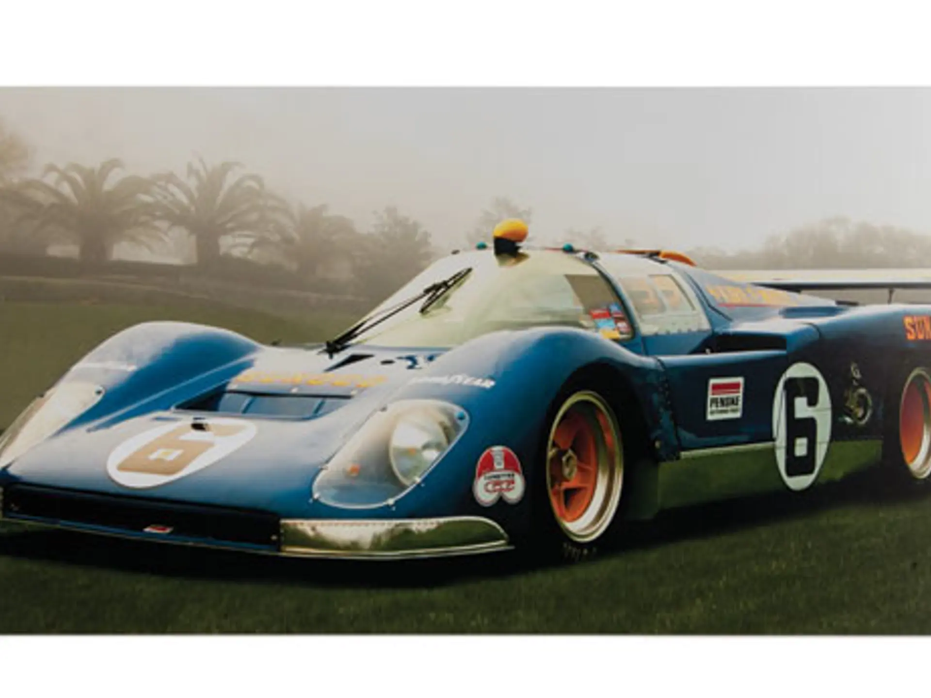 Steve Robertson Photograph of 1971 Penske White Ferrari 512M (32" X 16 ...