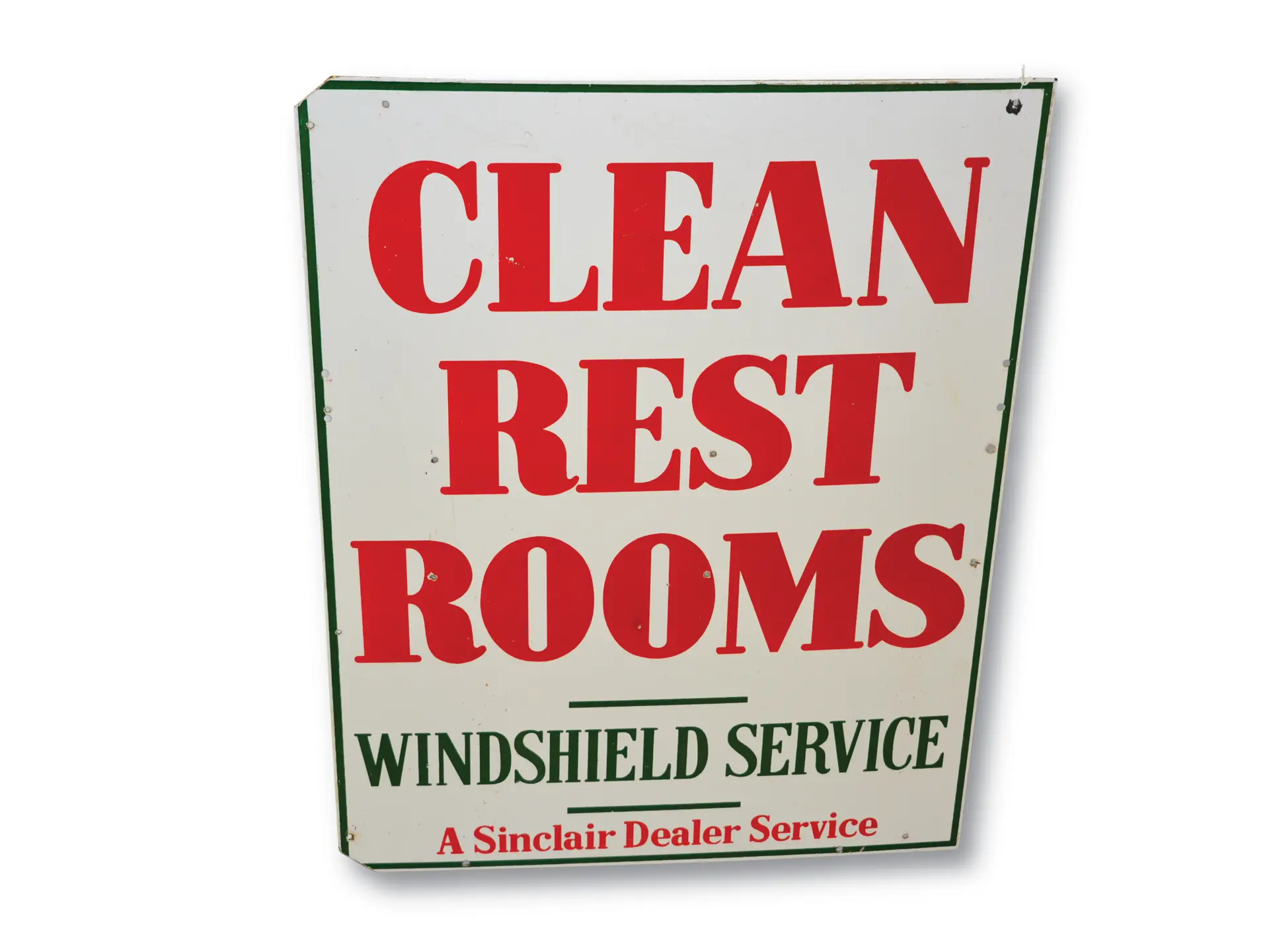 Sinclair Clean Rest Room Windshield Service Sign | Auburn Spring 2019 ...