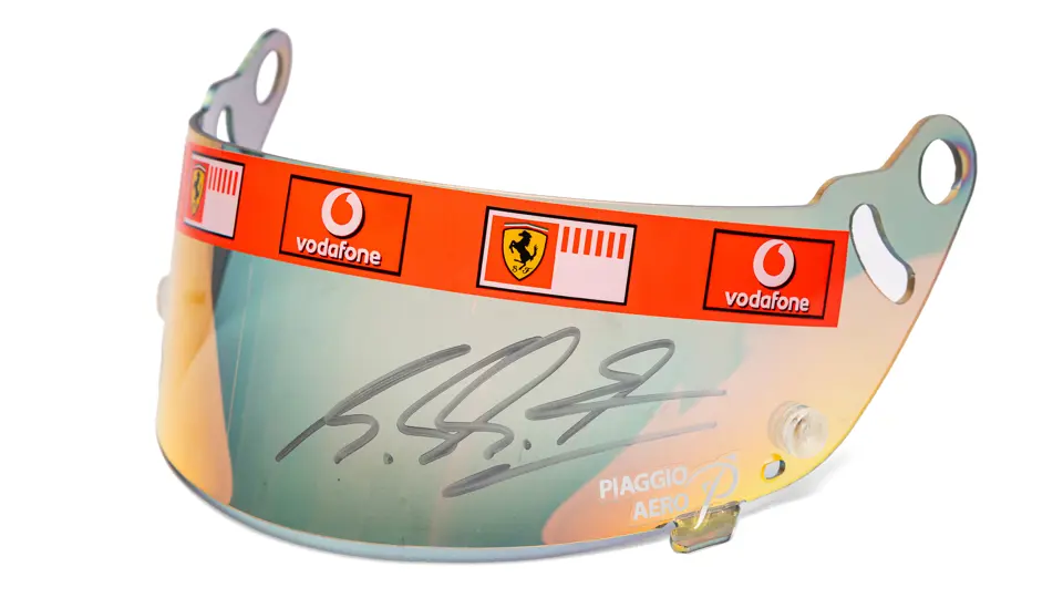 Michael Schumacher Scuderia Ferrari Formula 1 Signed Visor | The Schumacher and F1 Legends ...