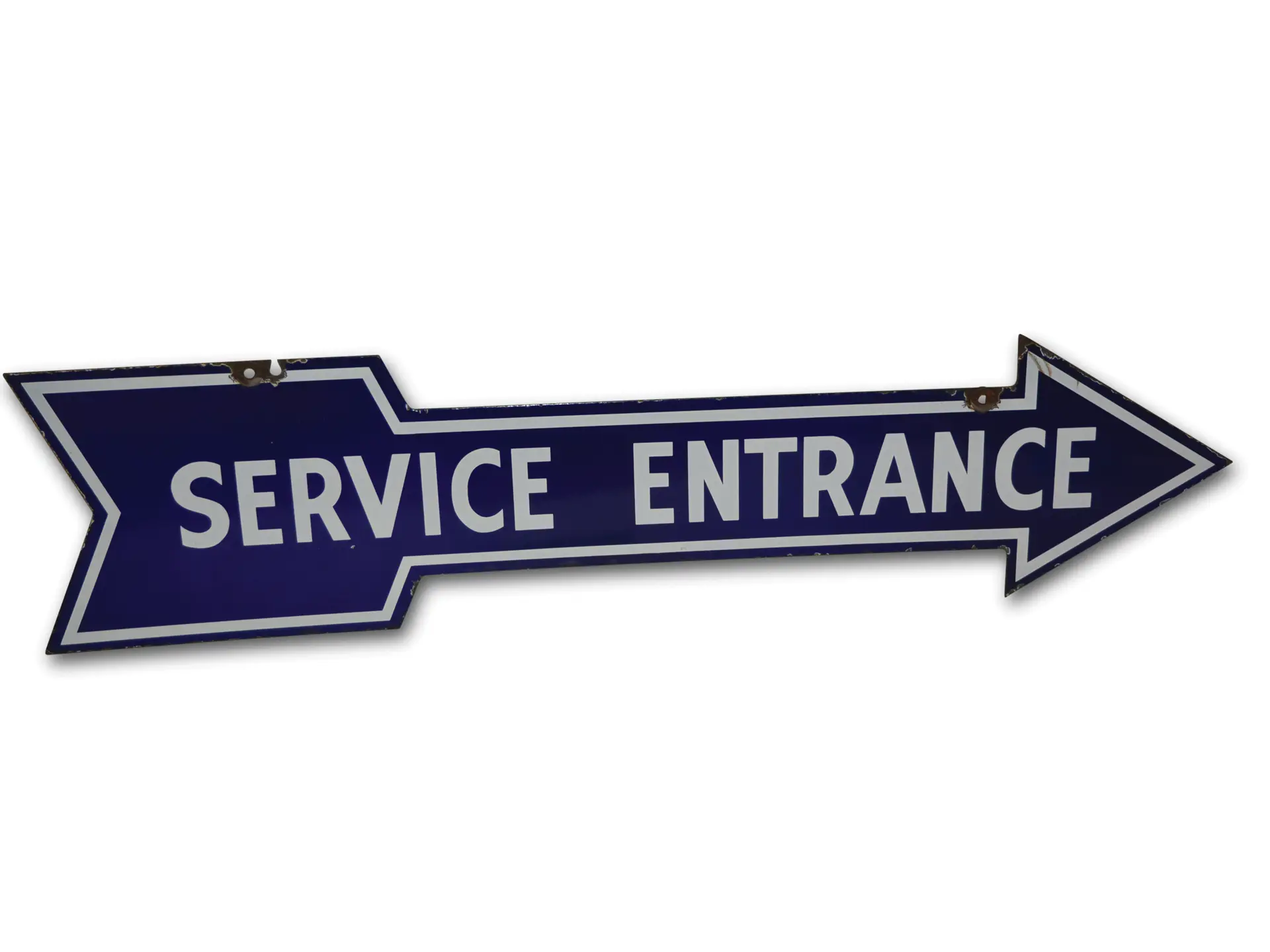 "Service Entrance" Porcelain Arrow Sign | Auburn Fall 2019 | RM Sotheby's