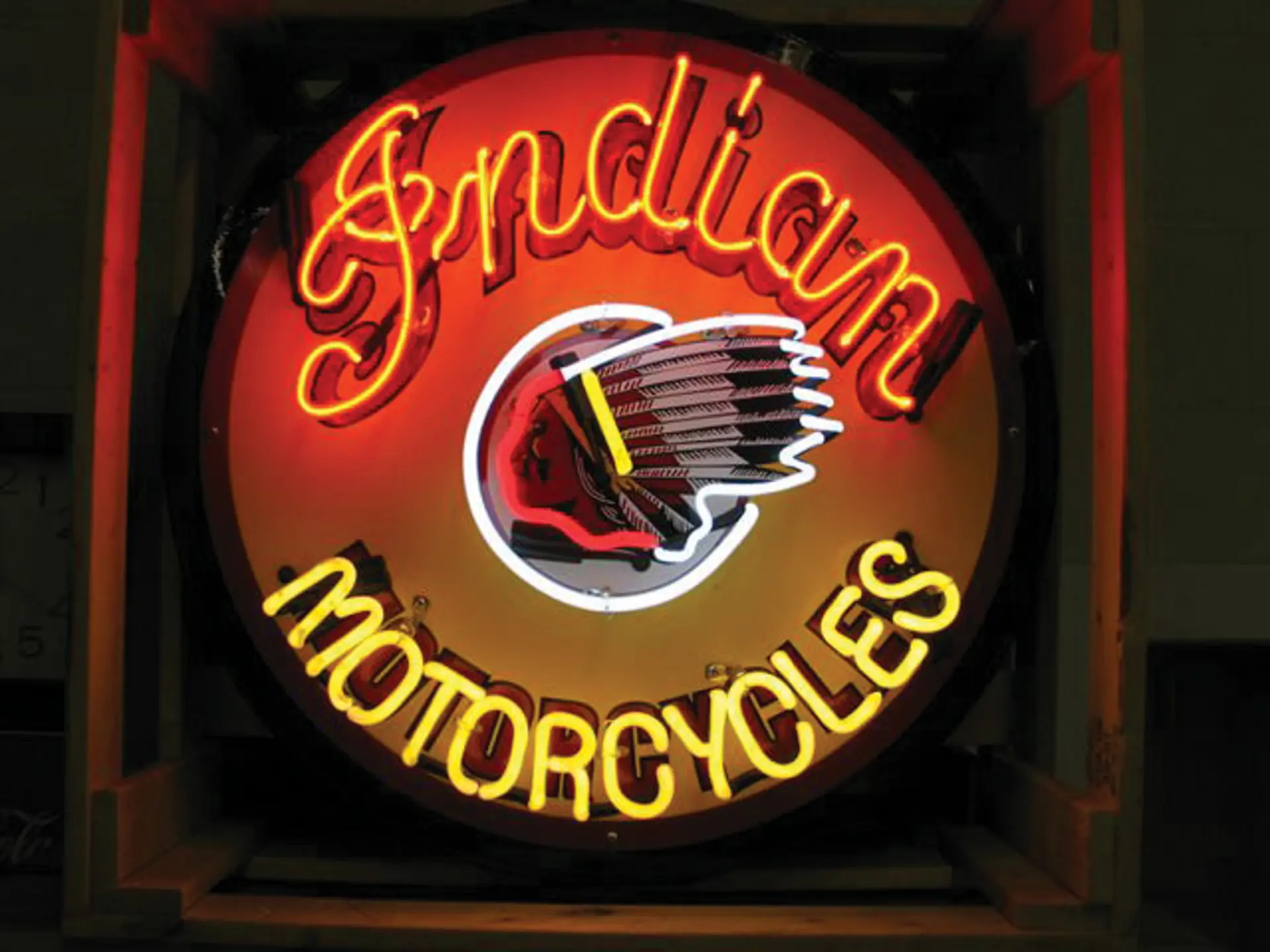 Indian Motorcycle Neon Sign | The Florida Collector Car Auction 2005 ...
