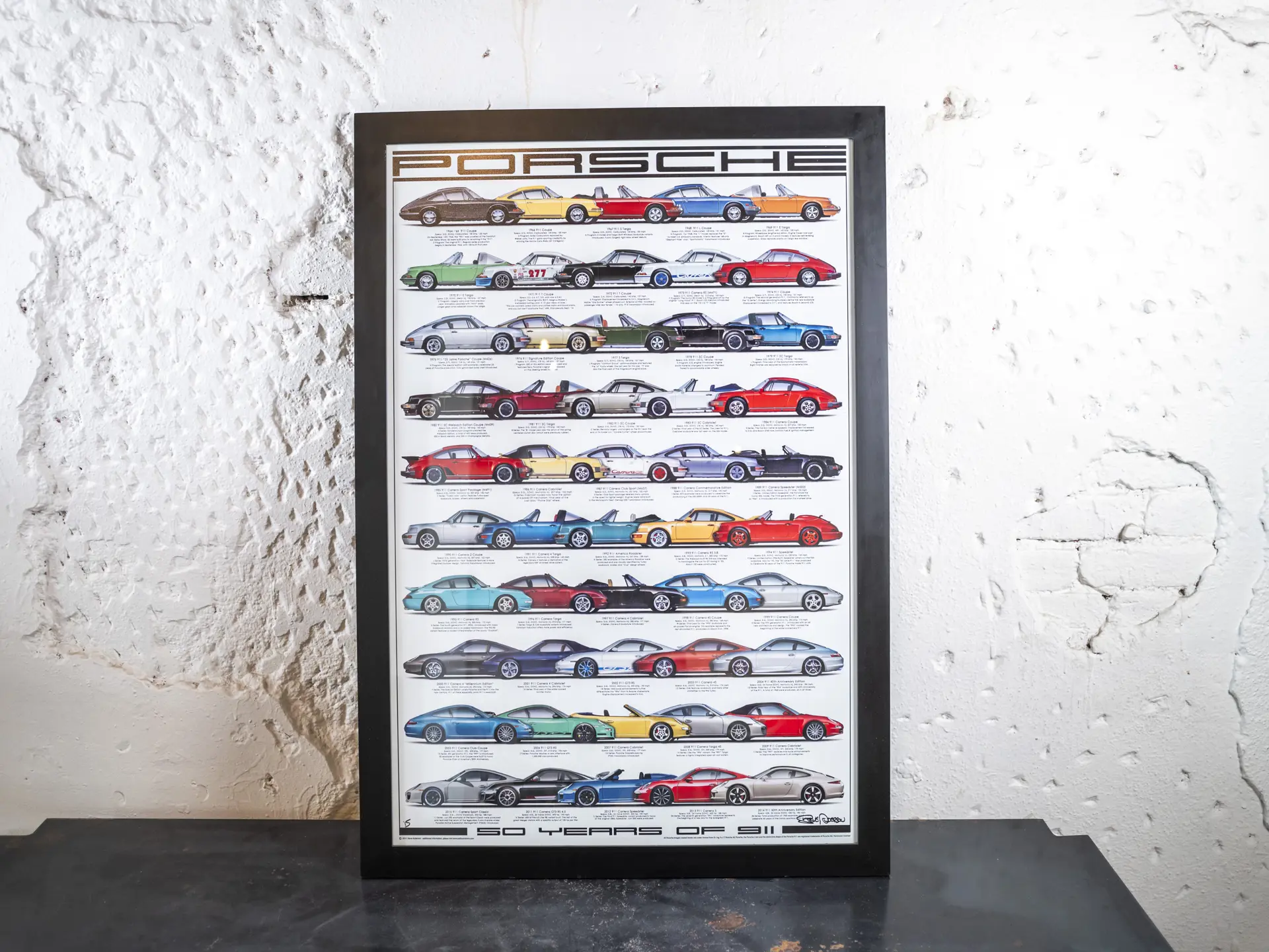 "Porsche 50 Years of 911" Signed Poster, Features Magnus Walker's "277 ...