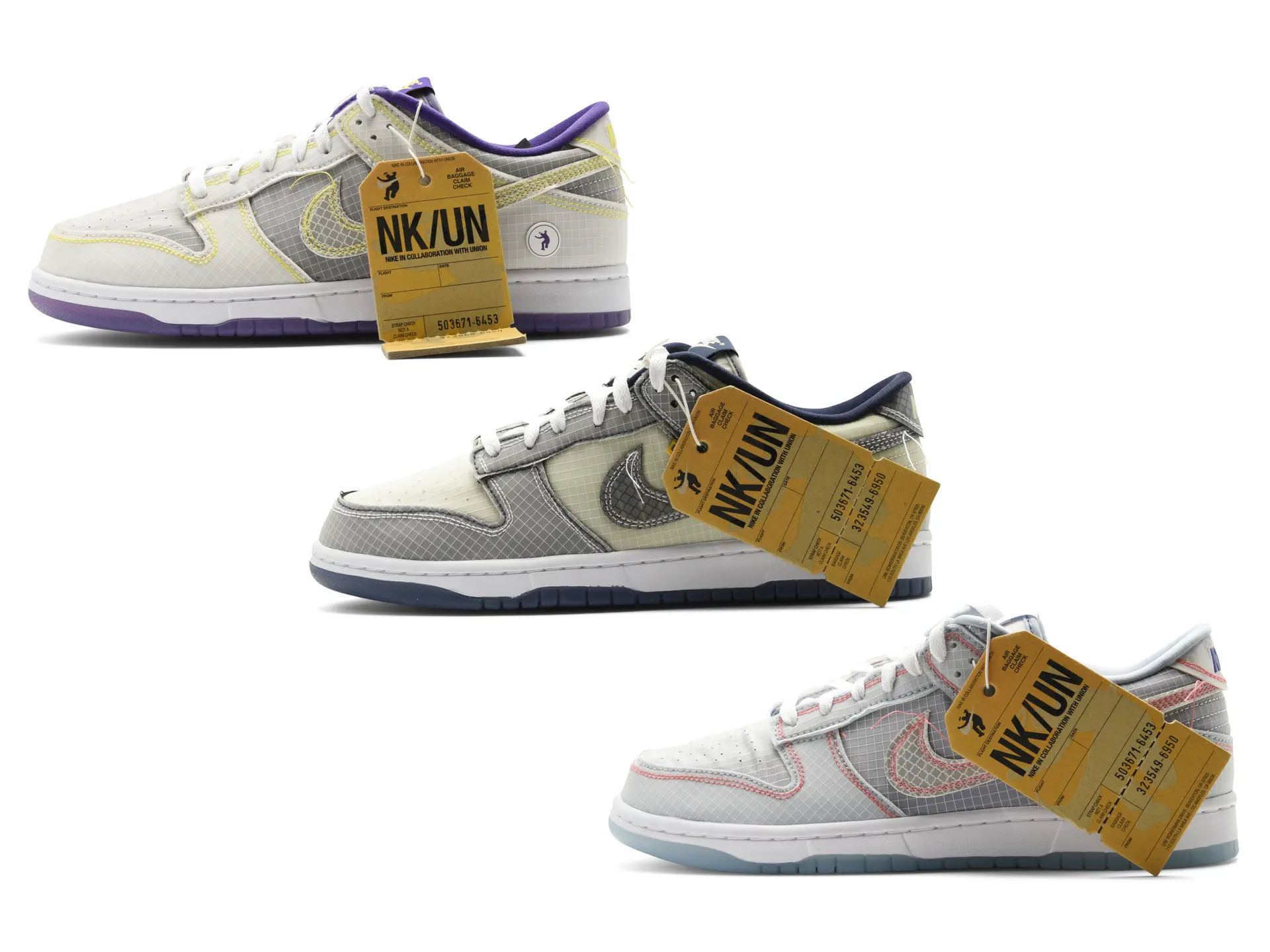 Set of Three | Nike Dunk Low Union Los Angeles Sneakers | Dare to Dream ...