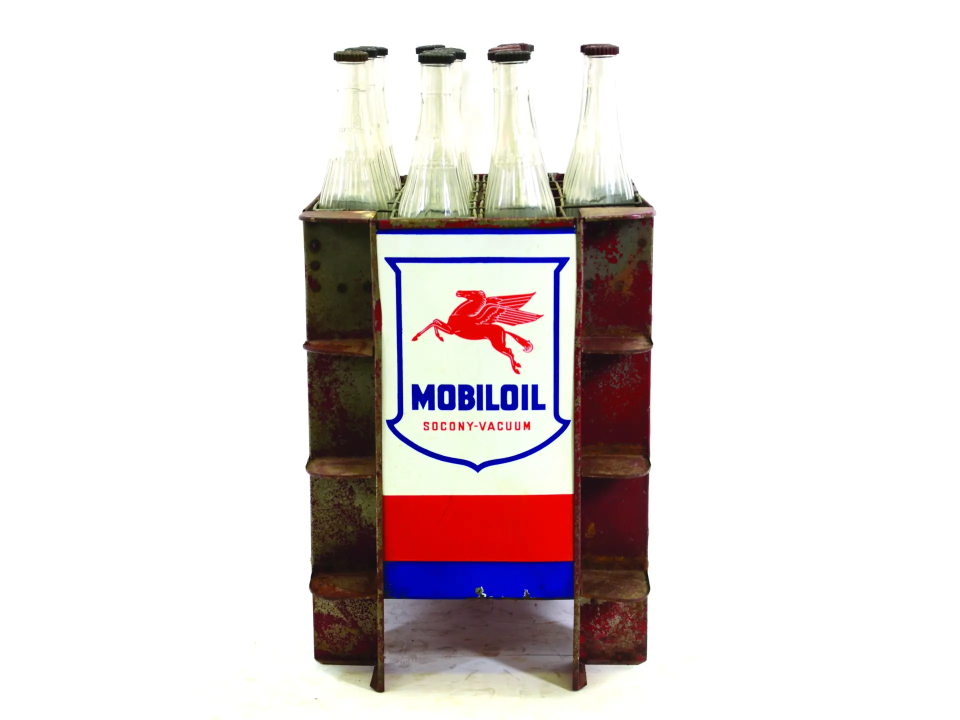 A very rare and complete, Marvelube/Mobiloil service station bottle ...