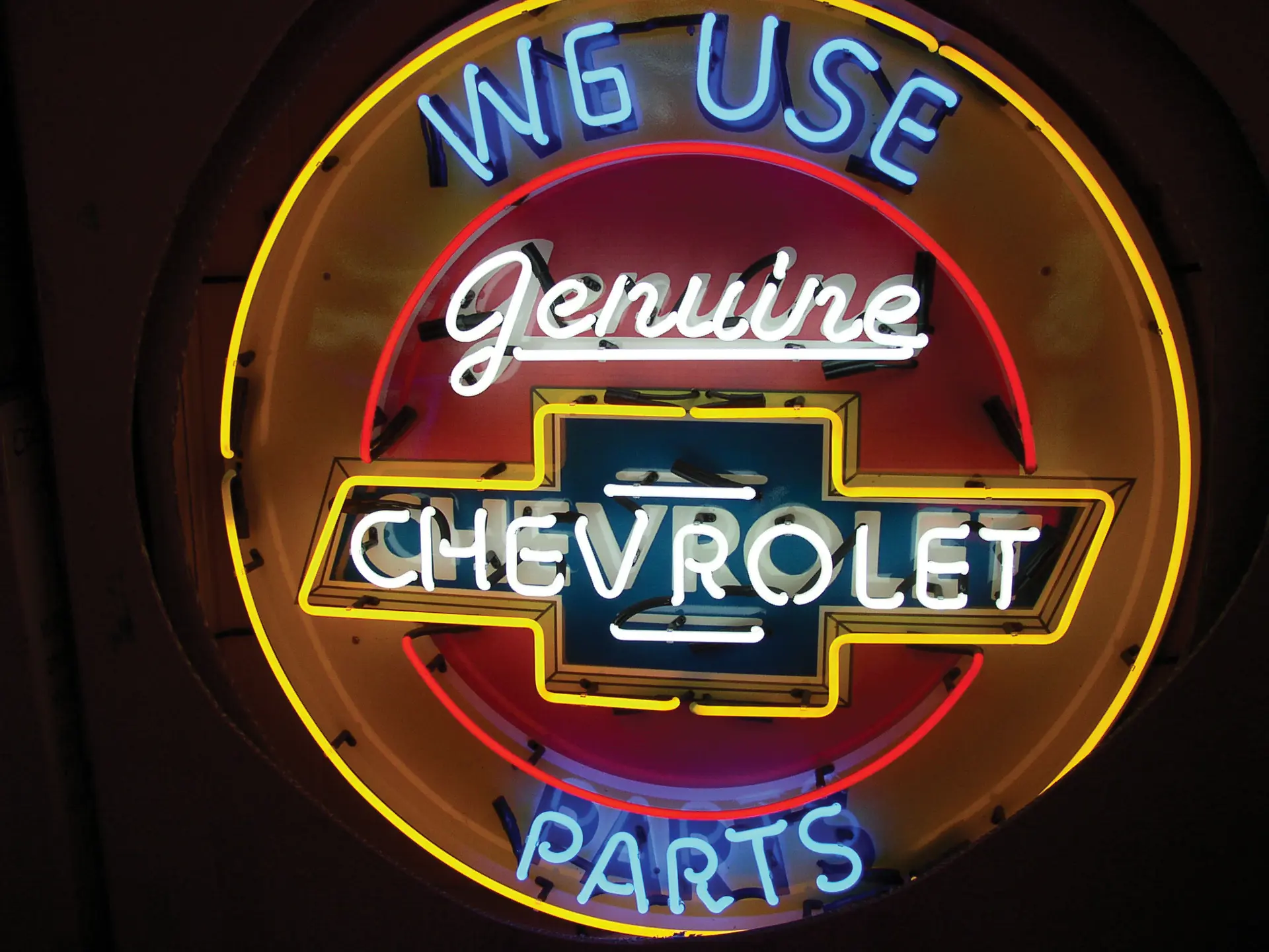 Chevrolet "We Use Genuine Parts" Reproduction Neon Sign | Auburn Fall ...